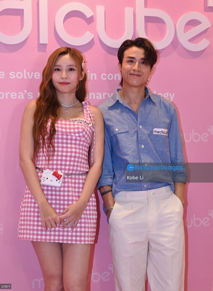 Left to right the member of Hong Kong girl group COLLAR Ivy So ...